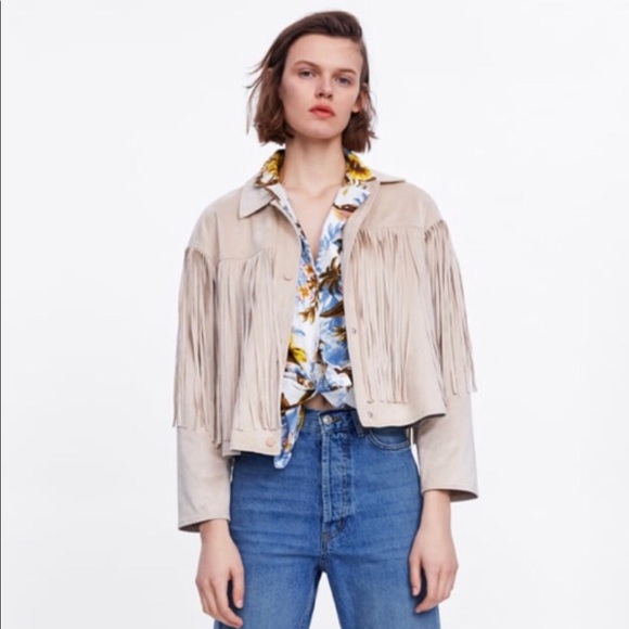 Zara | Jackets & Coats | Zara Fringe Jacket | Poshmark
